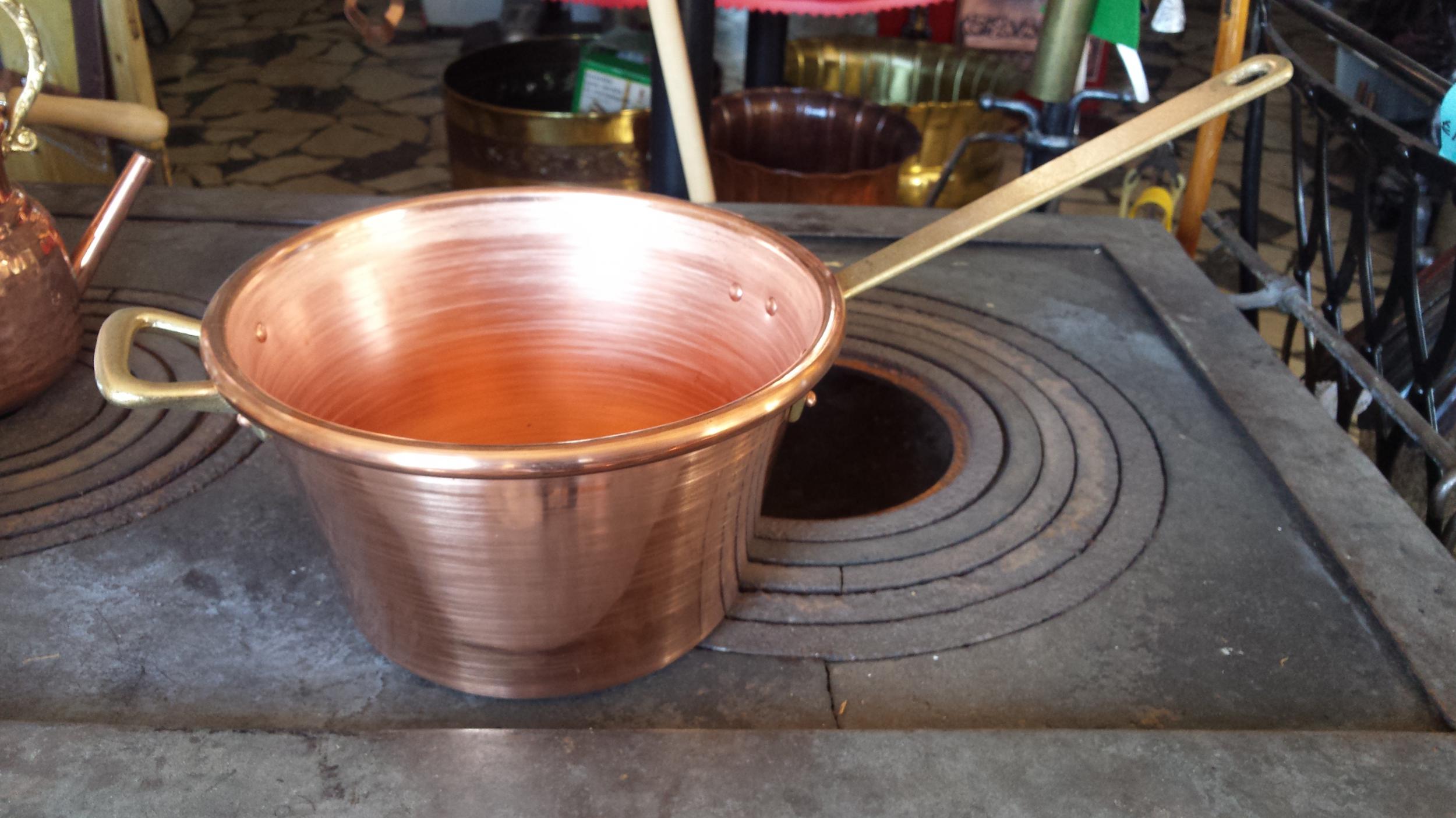 Paiolo per Polenta in Rame con Doppio Manico – Misure Varie