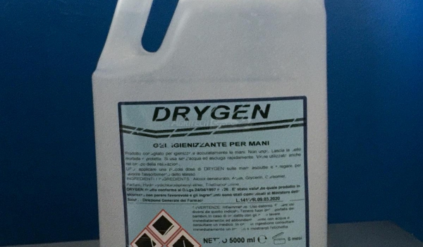 DRYGEN Gel Igienizzante per mani a base alcolica 5 litri