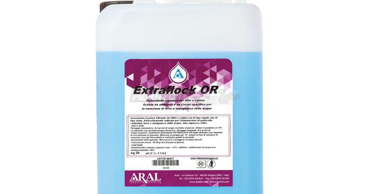 EXTRAFLOCK OR Flocculante organico super concentrato Kg.20